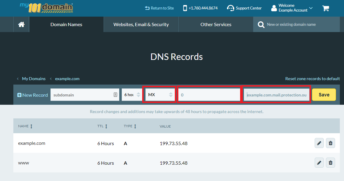 Setting up Office 365 Records
